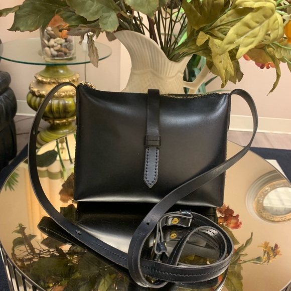 J. Crew | Bags | J Crew Leather Crossbody Bag In Black | Poshmark